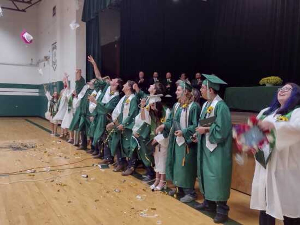 Bronaugh High School seniors received diplomas on Saturday
