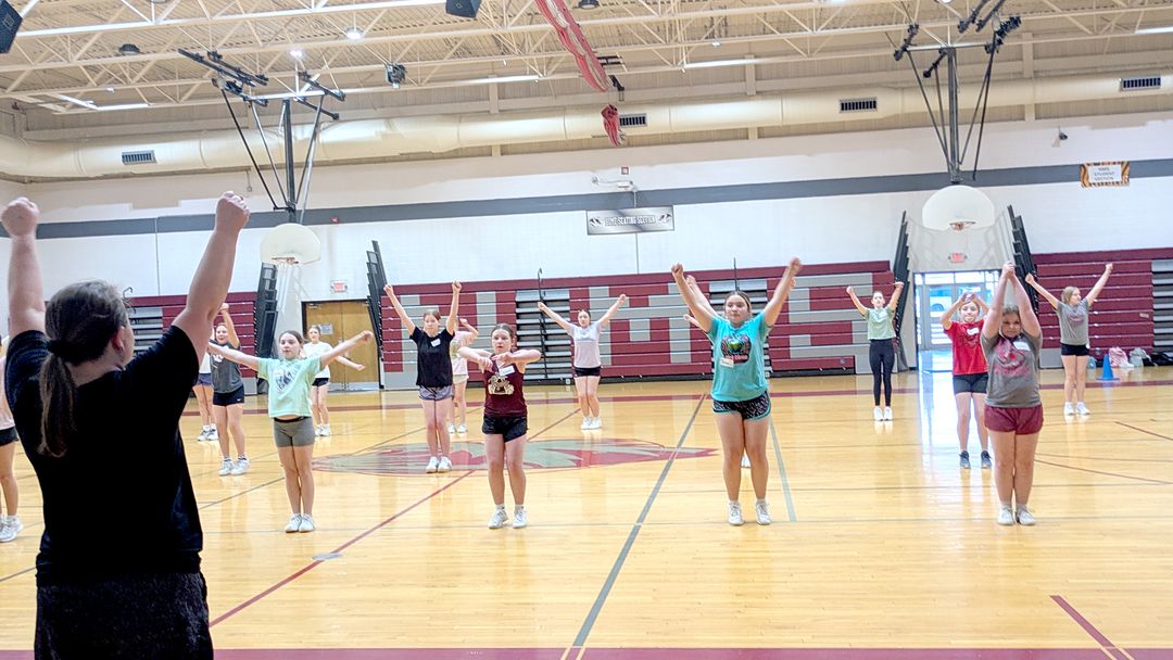 NMS Cheerleaders kick off Cheer Clinic in preparation for tryouts