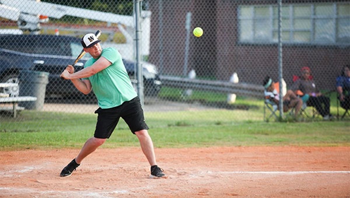 Eight teams take part in mens' competitive softball league