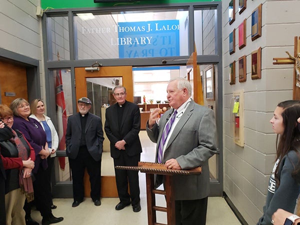 Recently retired Rev. Tom Lalor honored at St. Aloysius