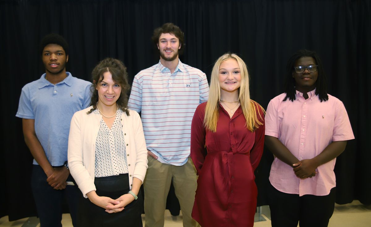 Vicksburg's Karleigh Suell receives Hinds CC John and Marie Pervangher...