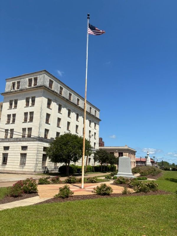 PLEASE FIX: Rusty flag pole at the rose garden