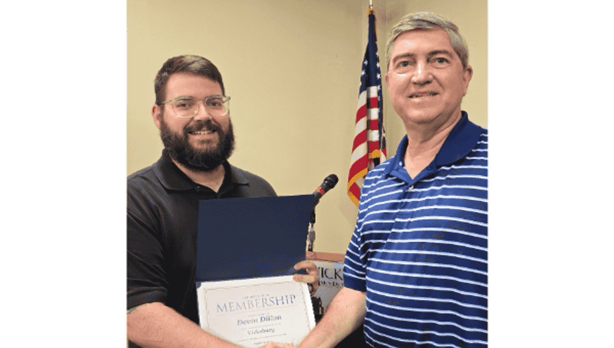 AROUND TOWN: Devin Dillon inducted into Vicksburg Kiwanis Club