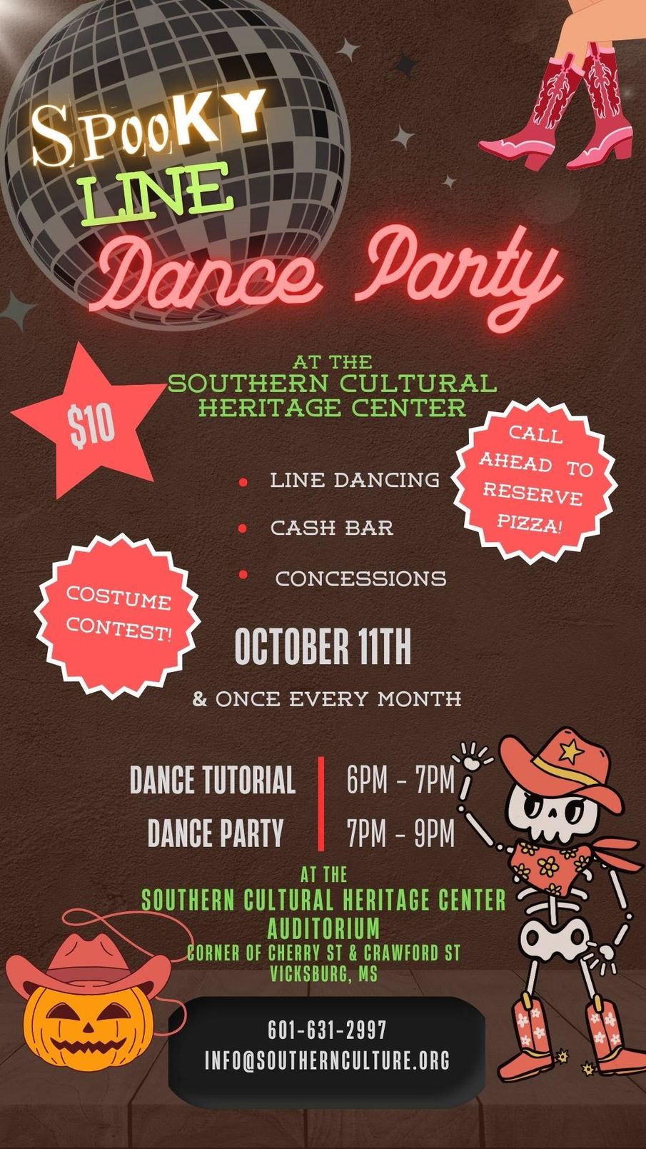Spooky Line Dance Party to be held Saturday at the Southern Cultural H...