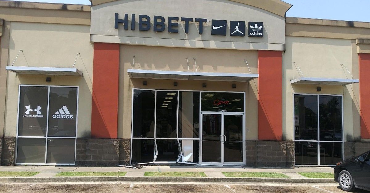 Toyota crashes into Hibbett Sports on Clay Street in Vicksburg