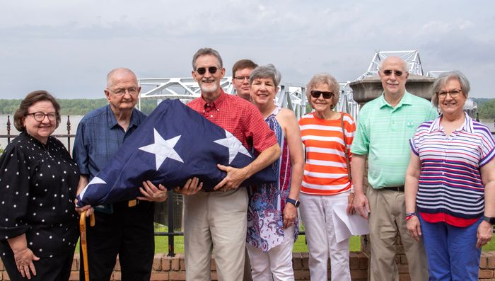 Flag-raising ceremony held at Old Mississippi River Bridge