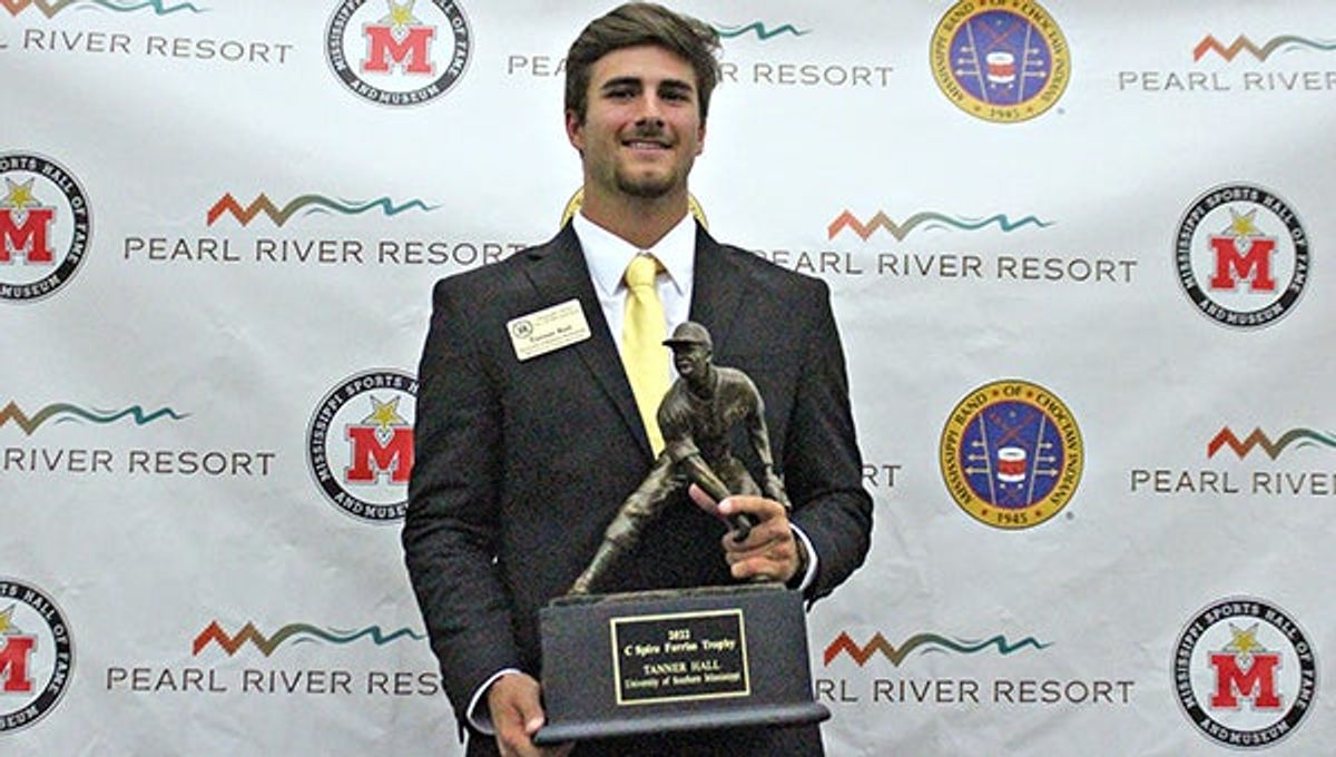 Southern Miss pitcher Tanner Hall wins Ferriss Trophy