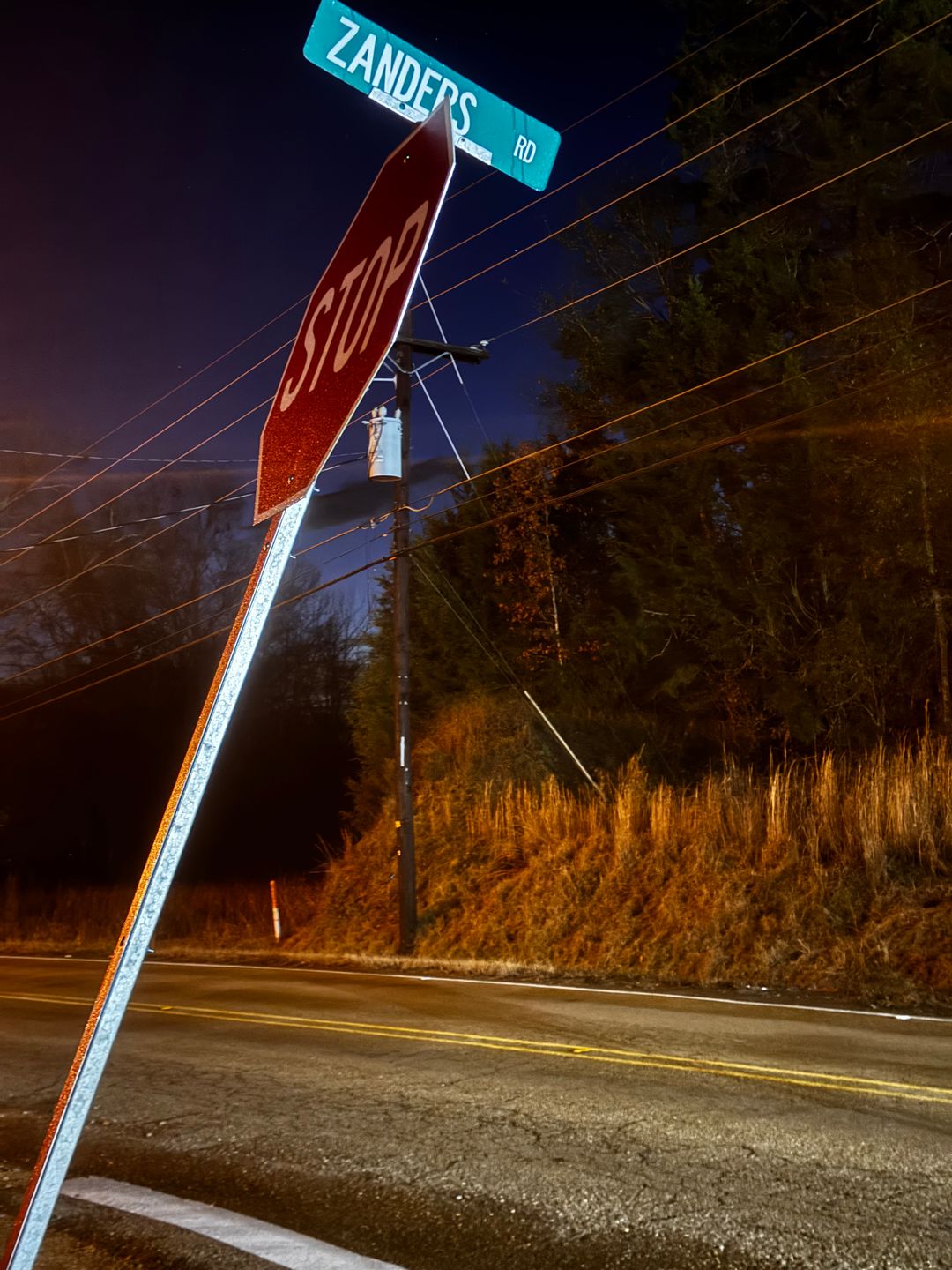 PLEASE FIX: Stop sign on Zanders Road