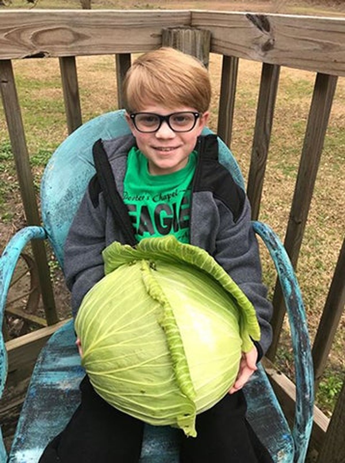 PCA third-grader grows huge cabbage for scholarship contest