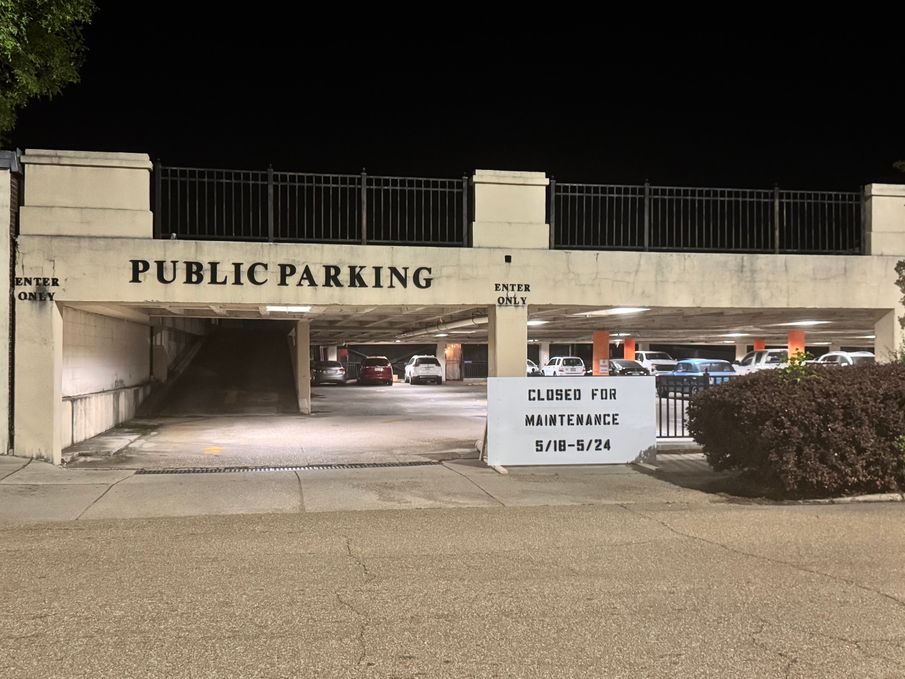 IN THE WORKS: Parking lot closed for maintenance