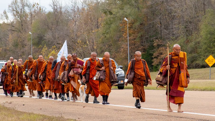 Peace on foot: Buddhist monks making trek from Texas to D.C.
