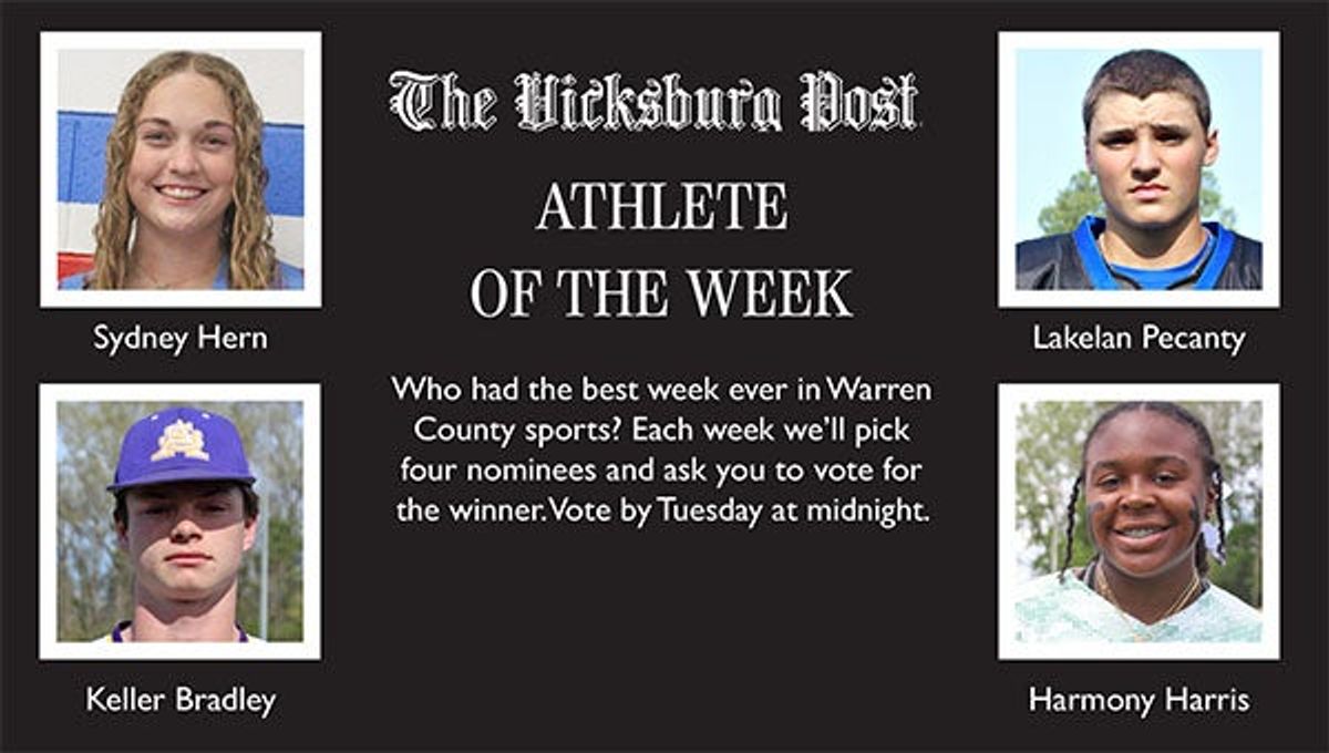 Vote now in The Vicksburg Post's Athlete of the Week contest for April...