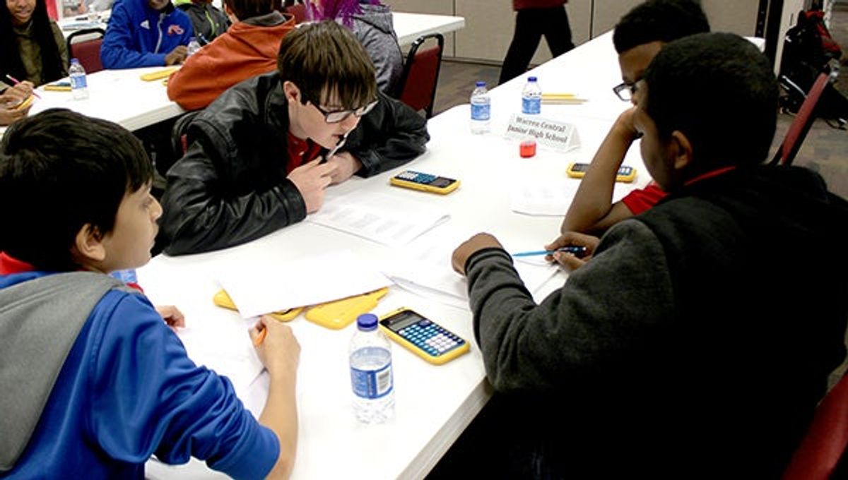 Teams compete in mathematics competition