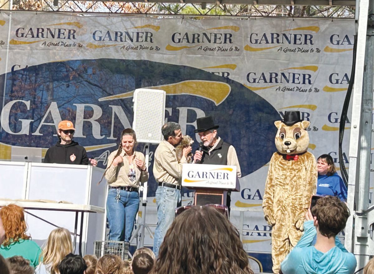 Groundhog gives sunny prediction at Garner celebration