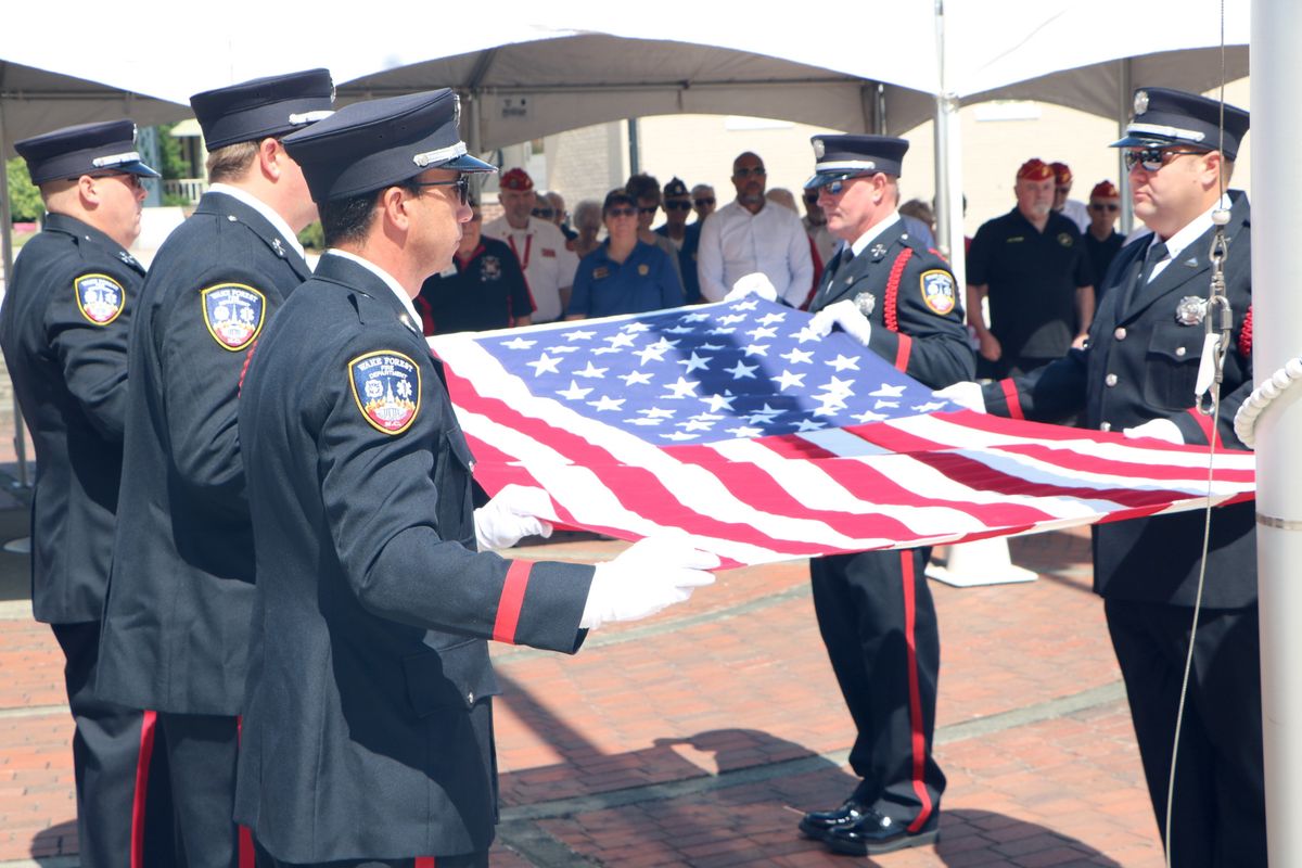 Wake Forest Memorial Flag-Raising Ceremonies continue Monday...