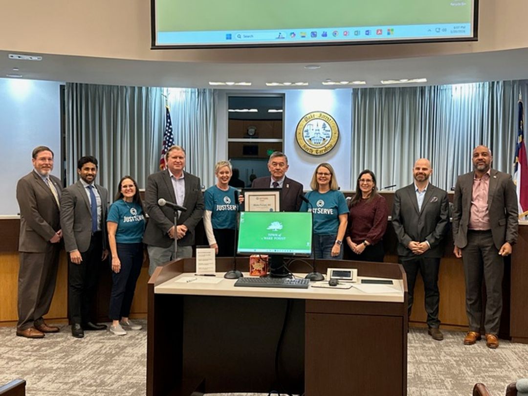 Wake Forest recognized as a JustServe City for championing volunteeris...
